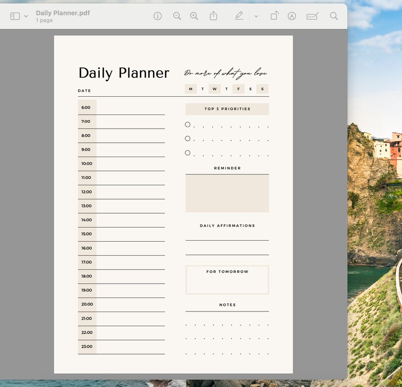 Minimalist Daily Planner - Etsy