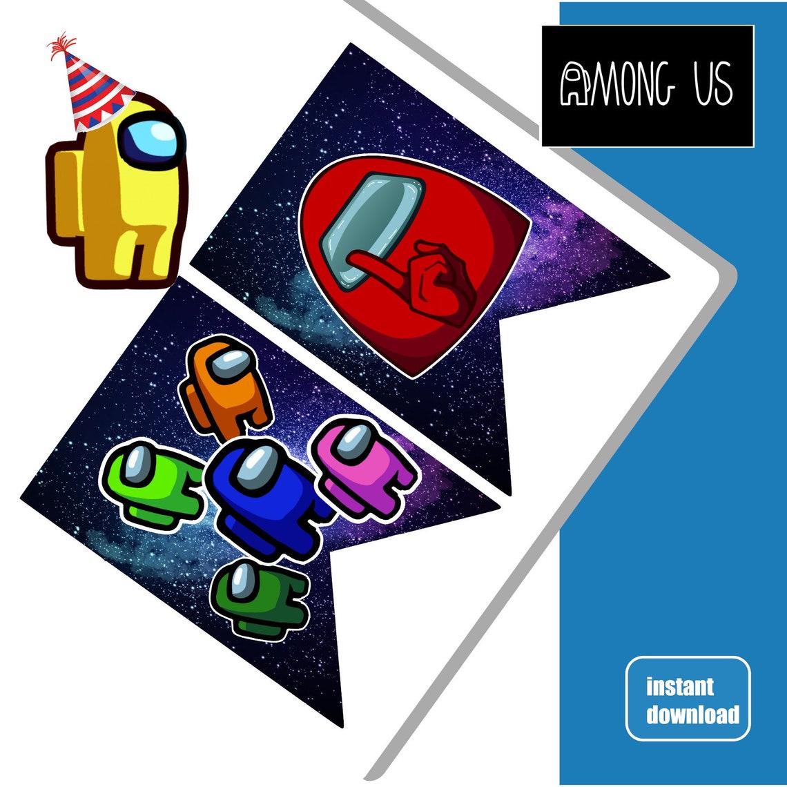 Among Us Birthday Banner Among Us Banner Among Us Birthday | Etsy