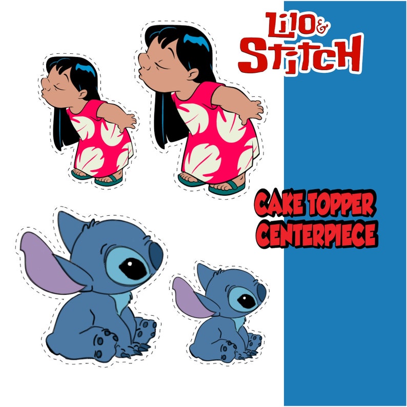 Stitch Cake Topper Stitch Birthday Stitch Cake Printable | Etsy