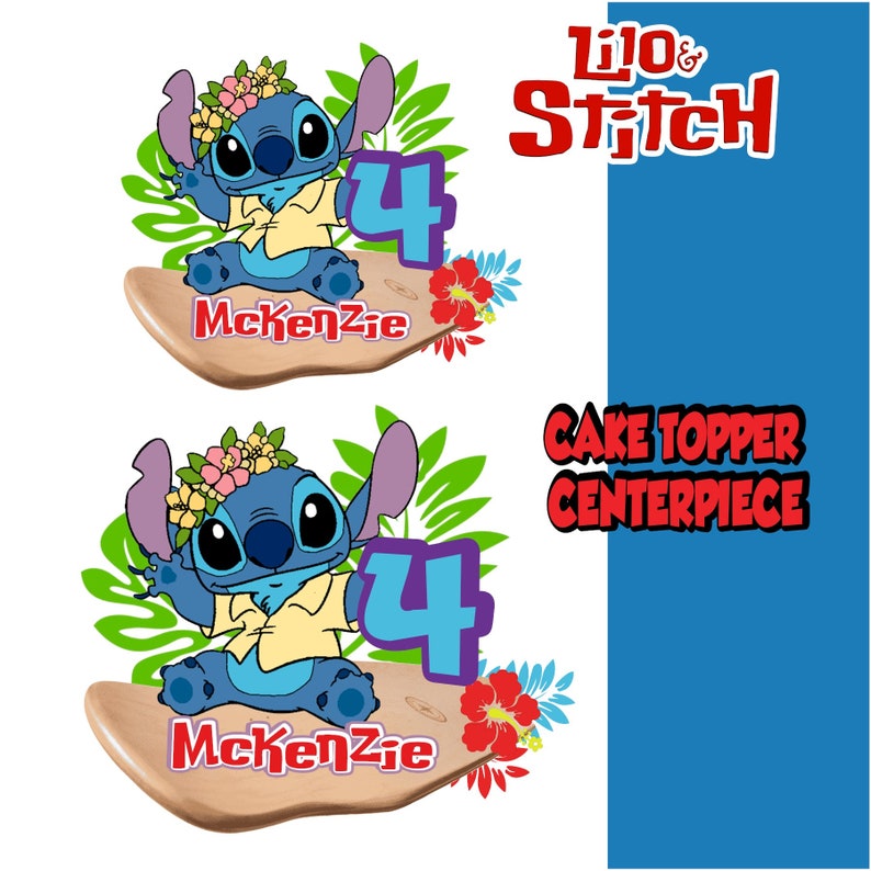 Stitch Cake Topper Stitch Birthday Stitch Cake Printable | Etsy