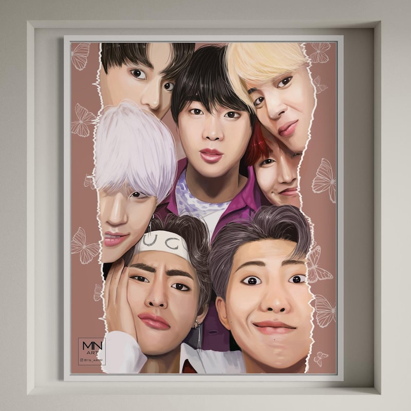 Original Drawing Bts - Etsy