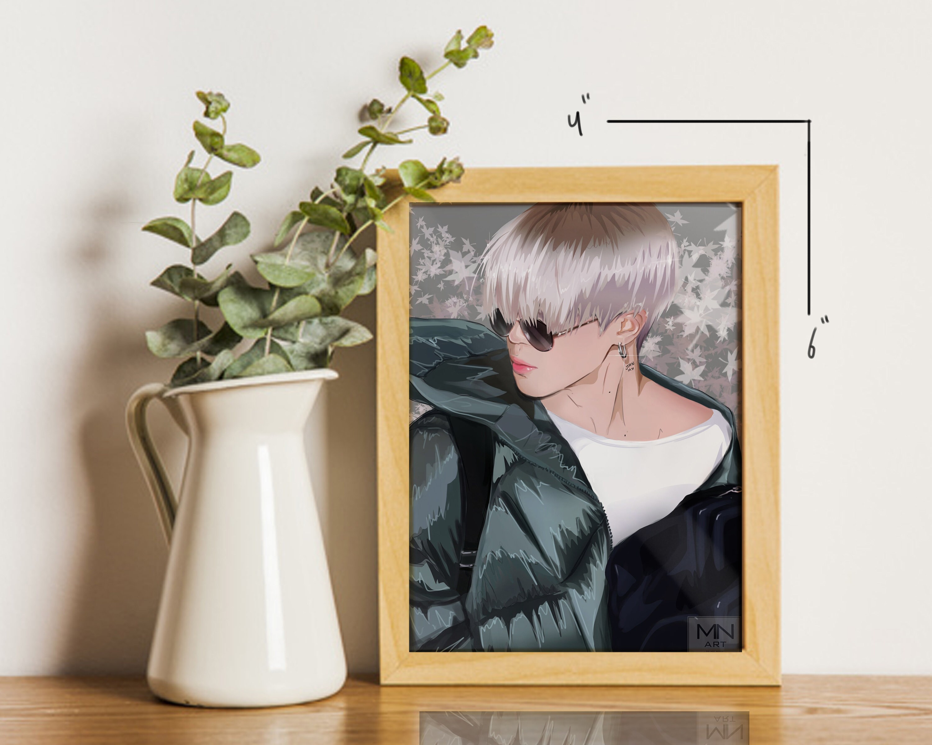 BTS Jimin Art Print Kpop BTS Jimin Fanart Print Kpop Fan | Etsy