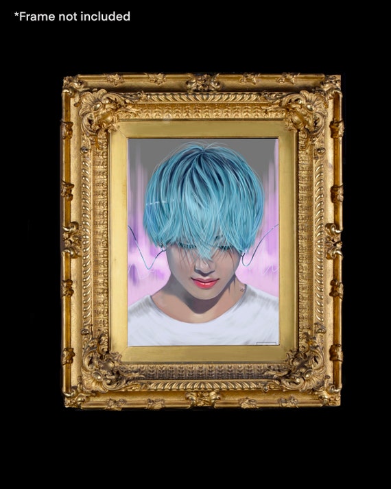 BTS V Art 6x4 Original Art Print BTS V Digital Fan Art Print | Etsy