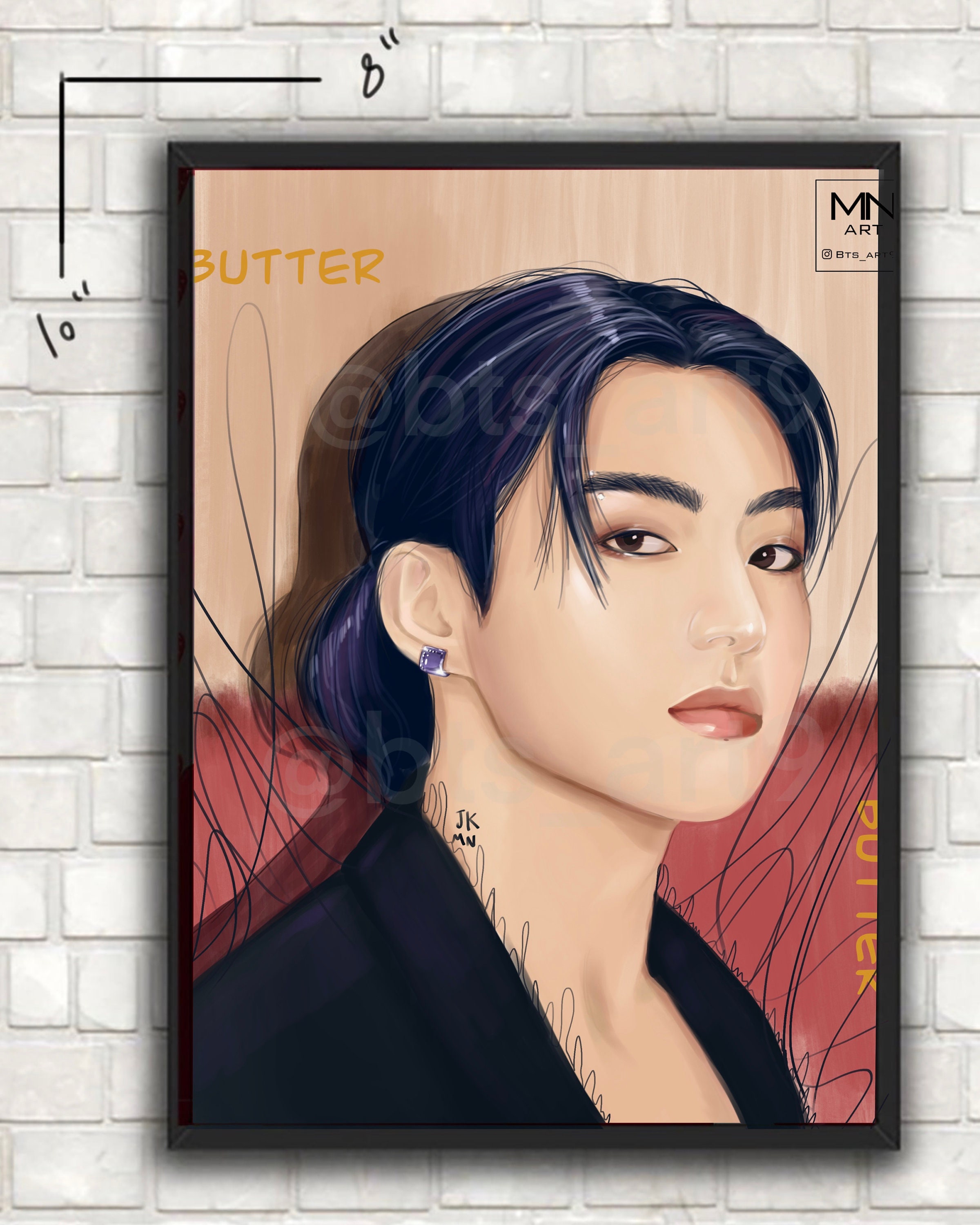 Bts Jungkook Fan Art Bts Jk Art Jungkook Fan Art Bts - Etsy