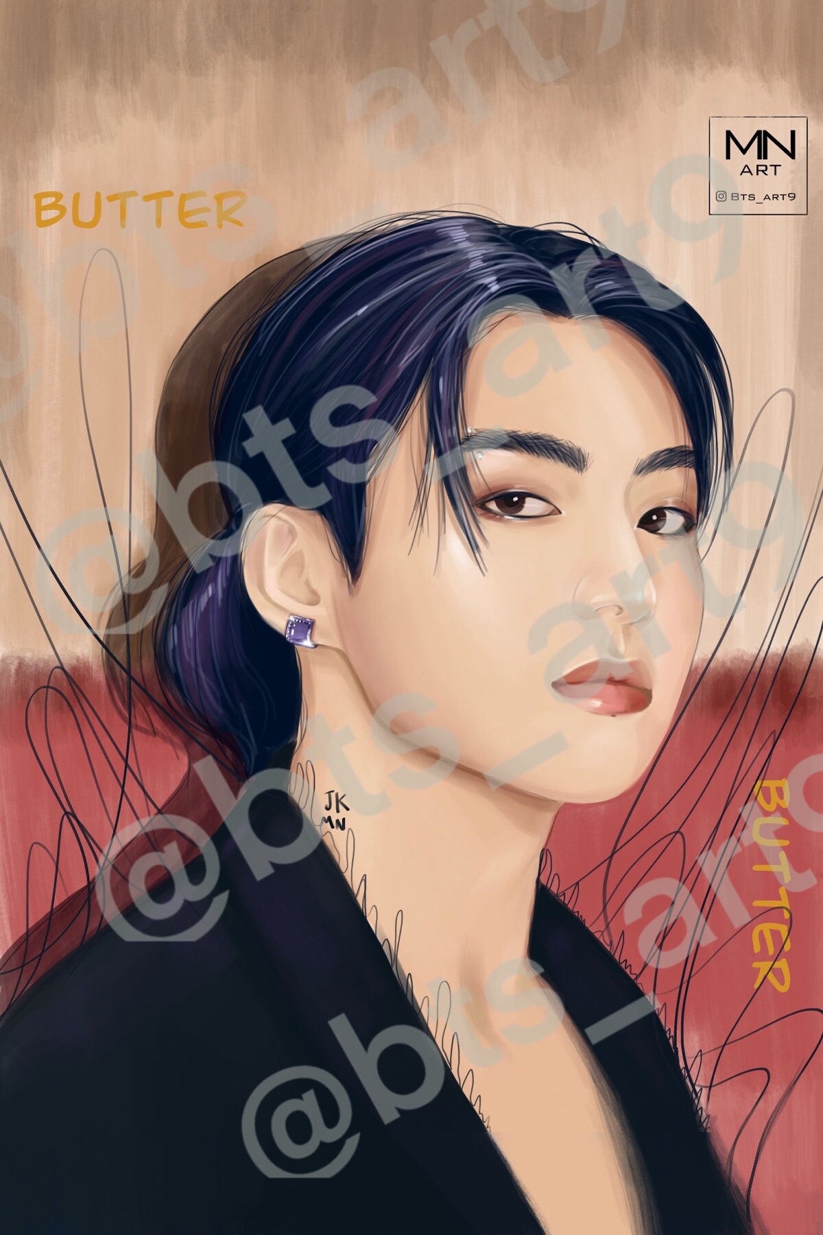 Bts Jungkook Fan Art Bts Jk Art Jungkook Fan Art Bts | Etsy