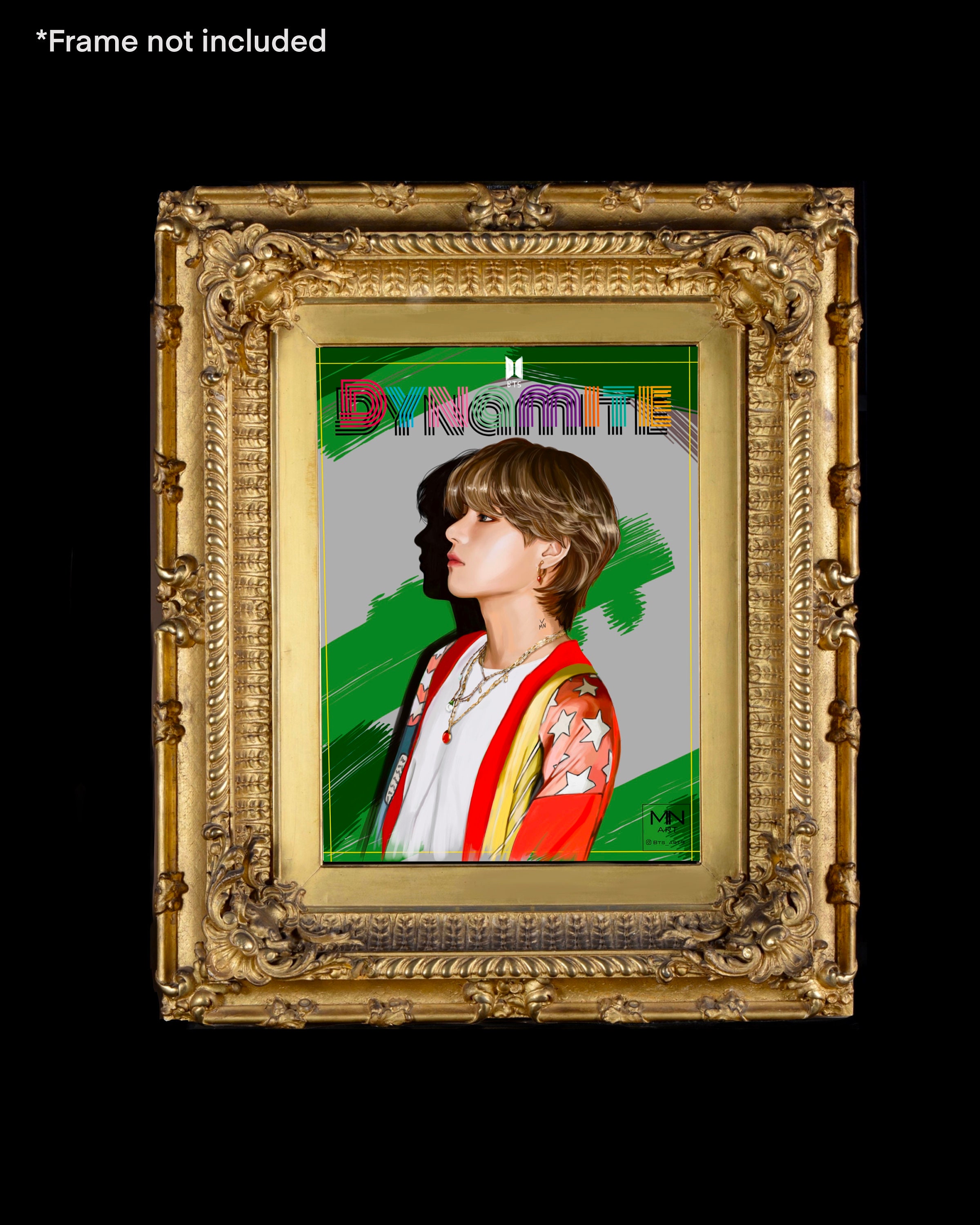 BTS V Dynamite Fanart Print BTS Kim Taehyung Fanart Print - Etsy