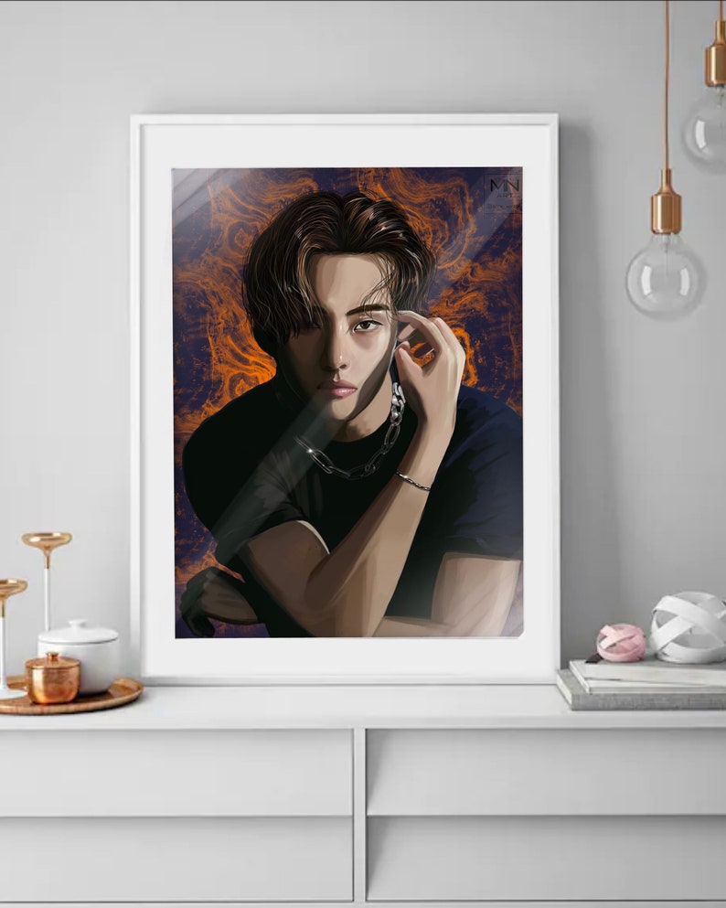 Bts Kim Tae Hyung Bts V Bts V Art Print Bts V Fanart Bts - Etsy