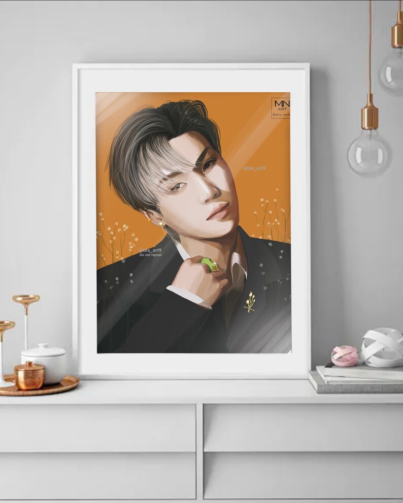 BTS Suga Art Bts Suga Fanart Bts Suga Prints Army Gift - Etsy