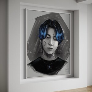 BTS Jungkook Art, Bts JK Fanart, Bts JK Prints, Army Gift - Etsy