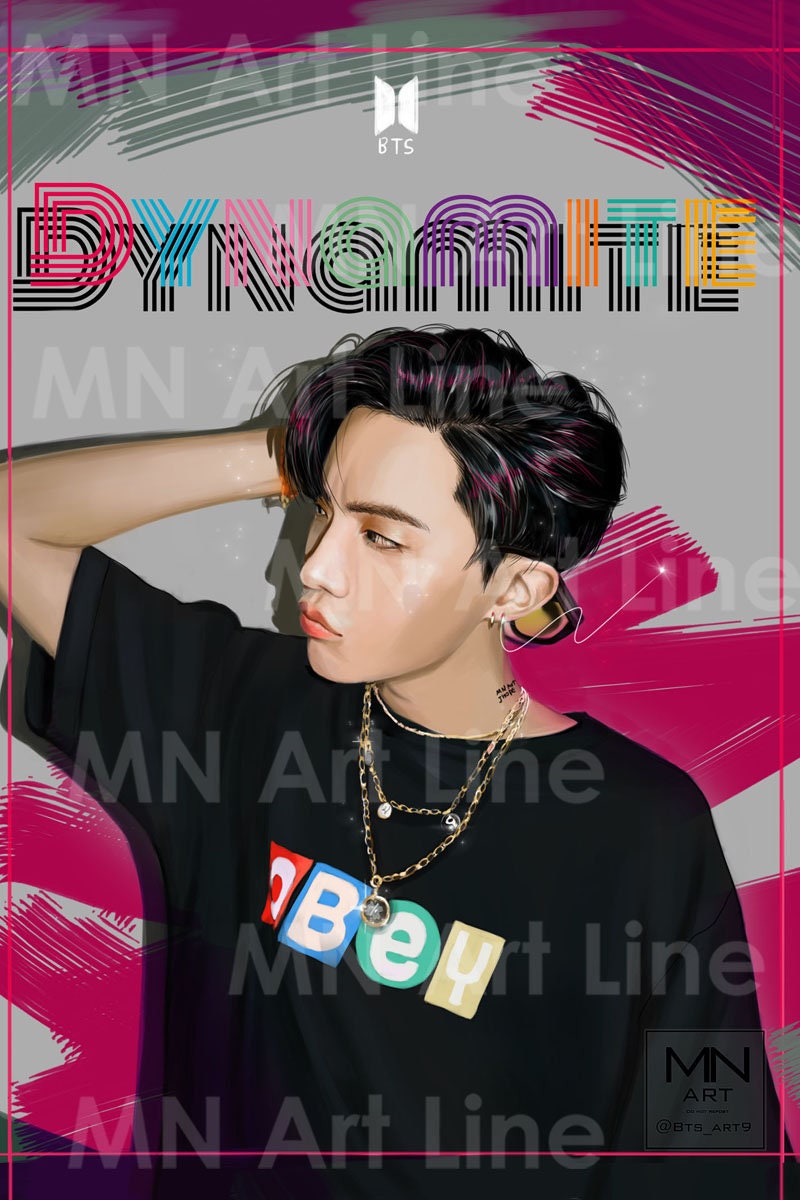BTS J-hope Dynamite Art Print BTS Jhope Fanart BTS Gift - Etsy