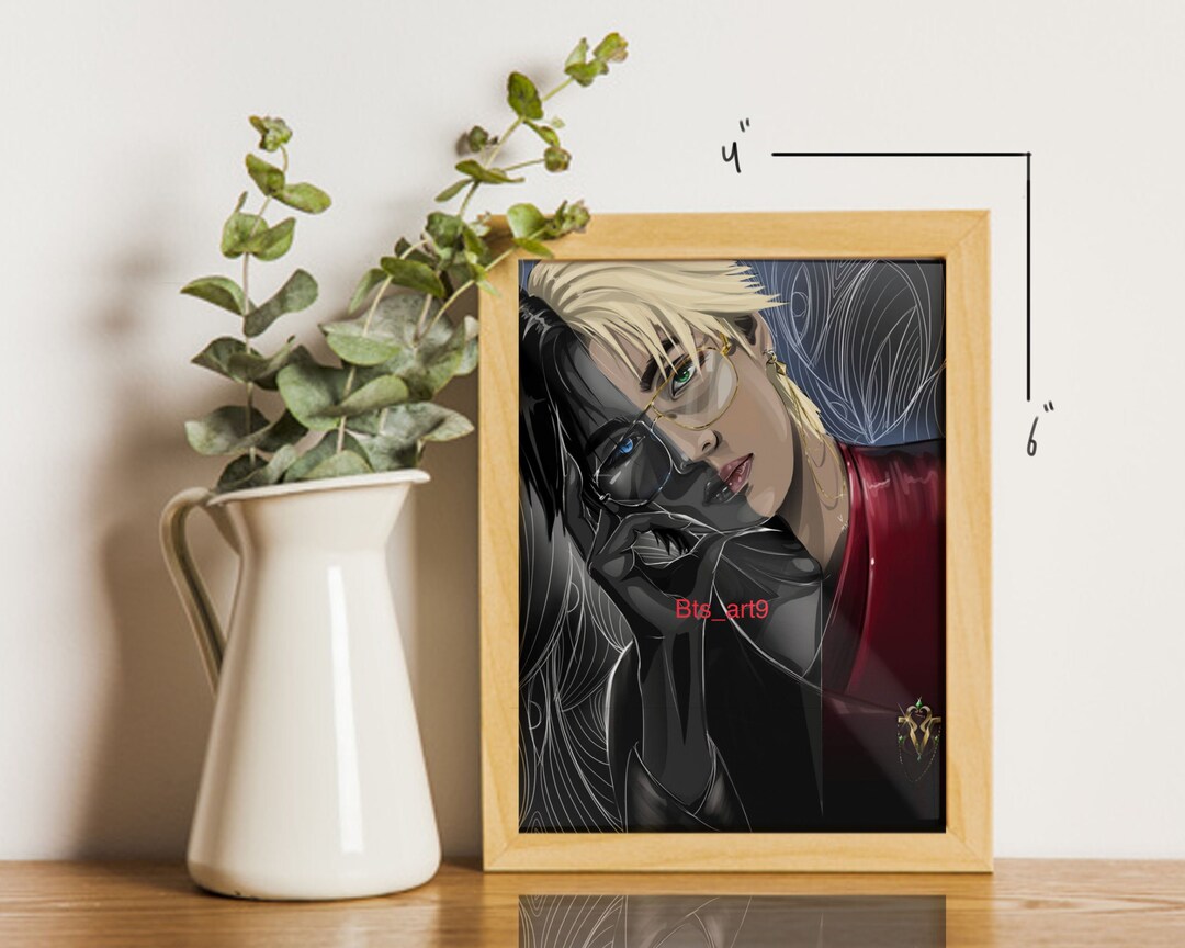 BTS V Art 6x4 Original Art Print BTS V Digital Fan Art Print - Etsy