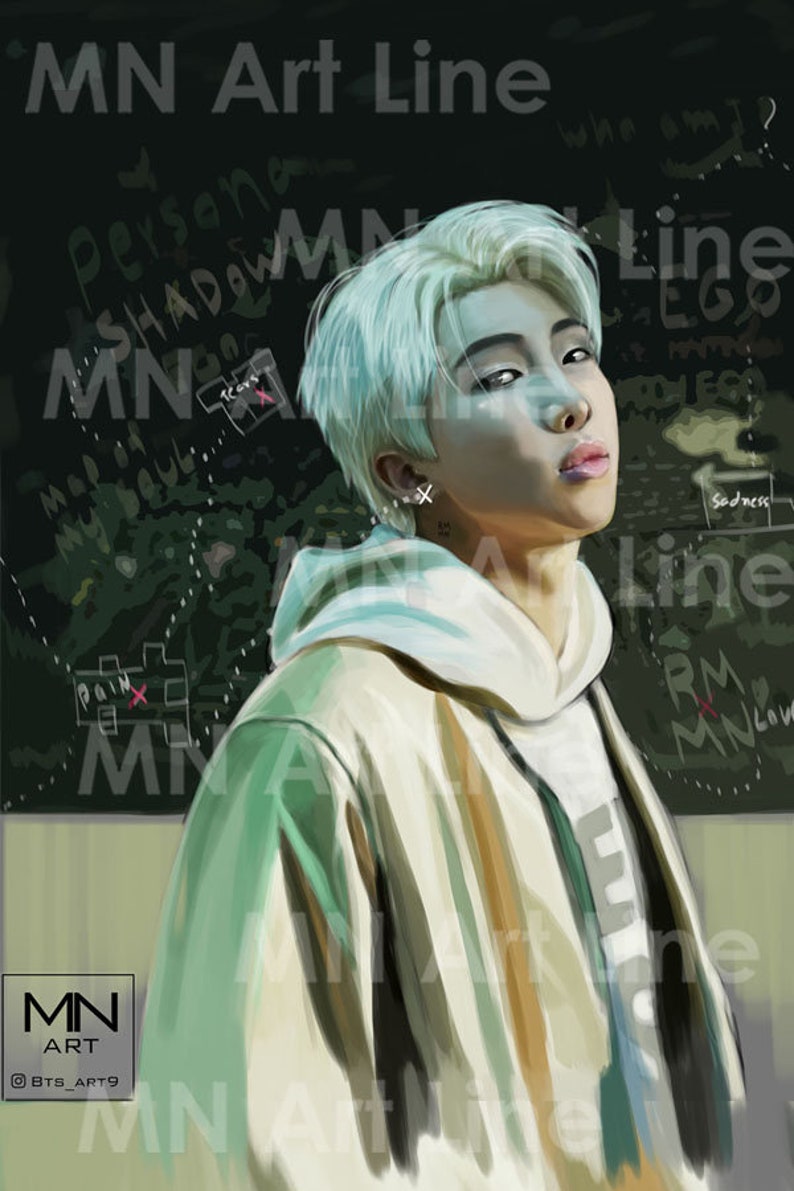 BTS RM Persona Digital Fanart Print Kpop BTS Rm Digital Fan - Etsy