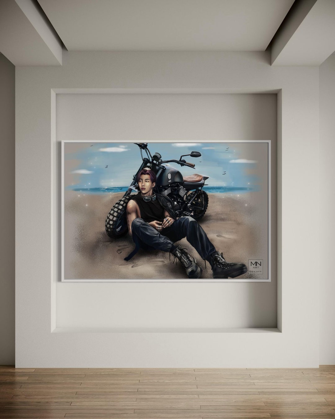 BTS RM Art Print | RM Digital Style Art Print | K Pop Kim Namjoon Fan ...