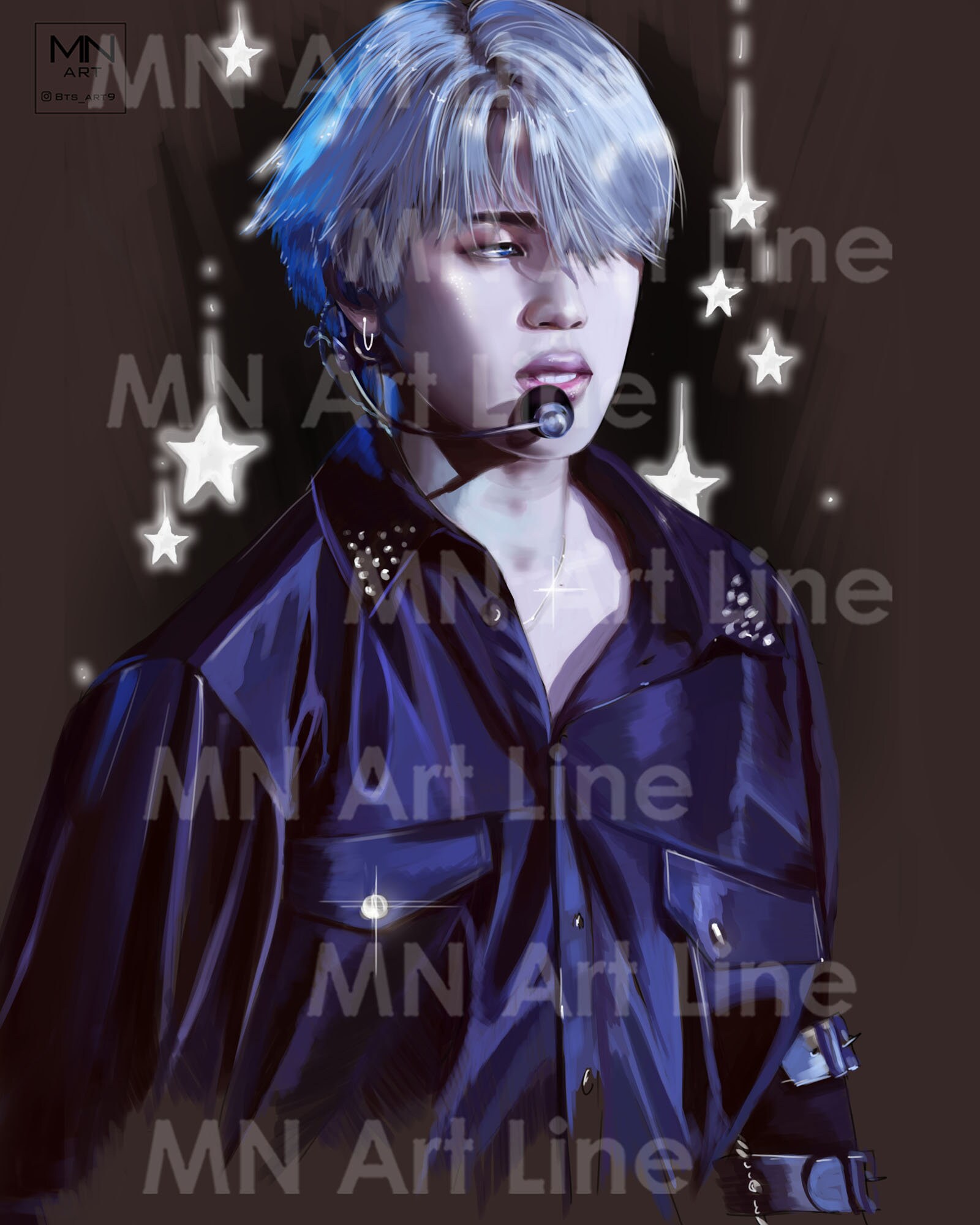 BTS JIMIN Fake Love Art Print BTS Jimin Fanart Print Kpop | Etsy