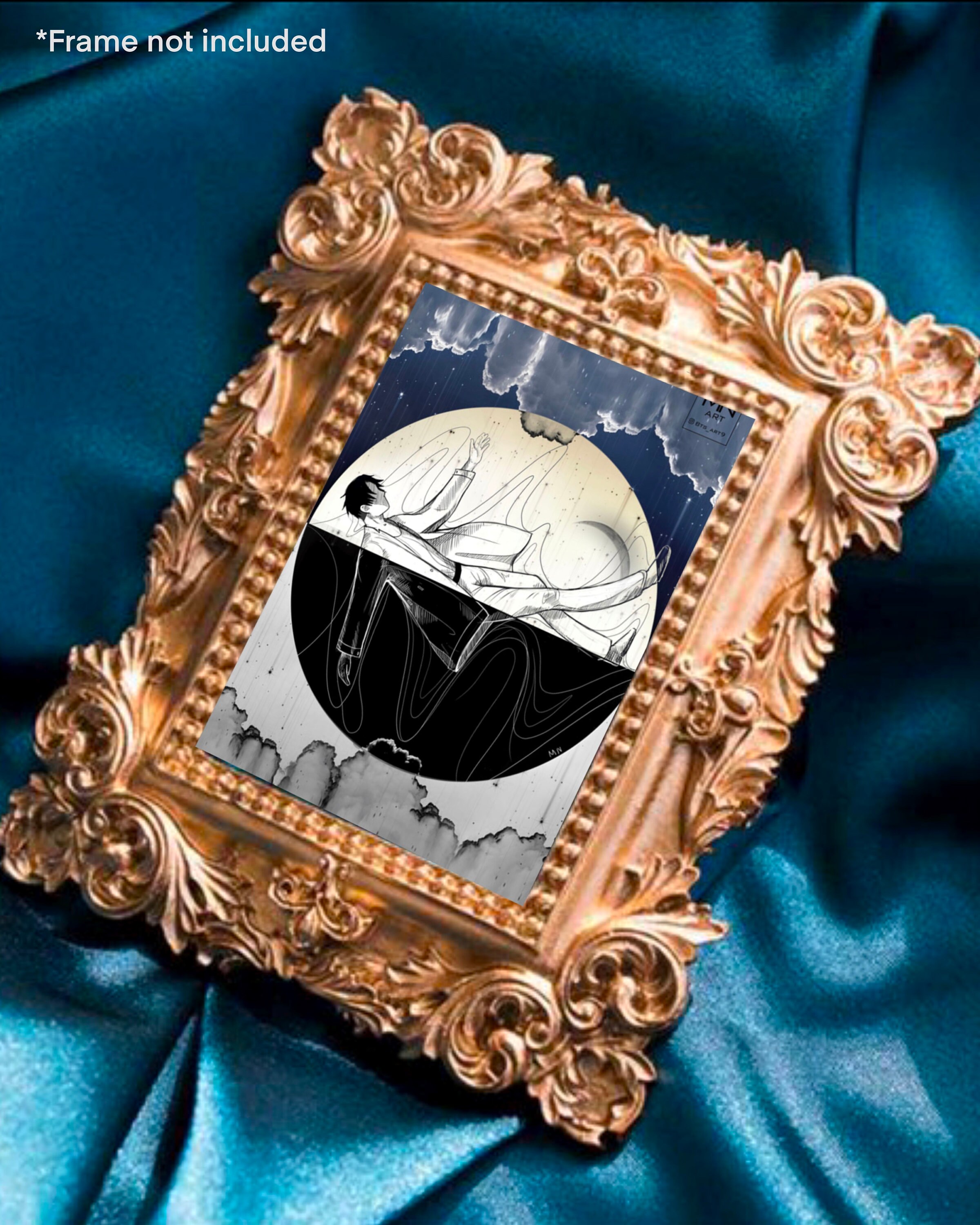 BTS RM Mono Fanart Print RM Art Print Bts Room Decor | Etsy