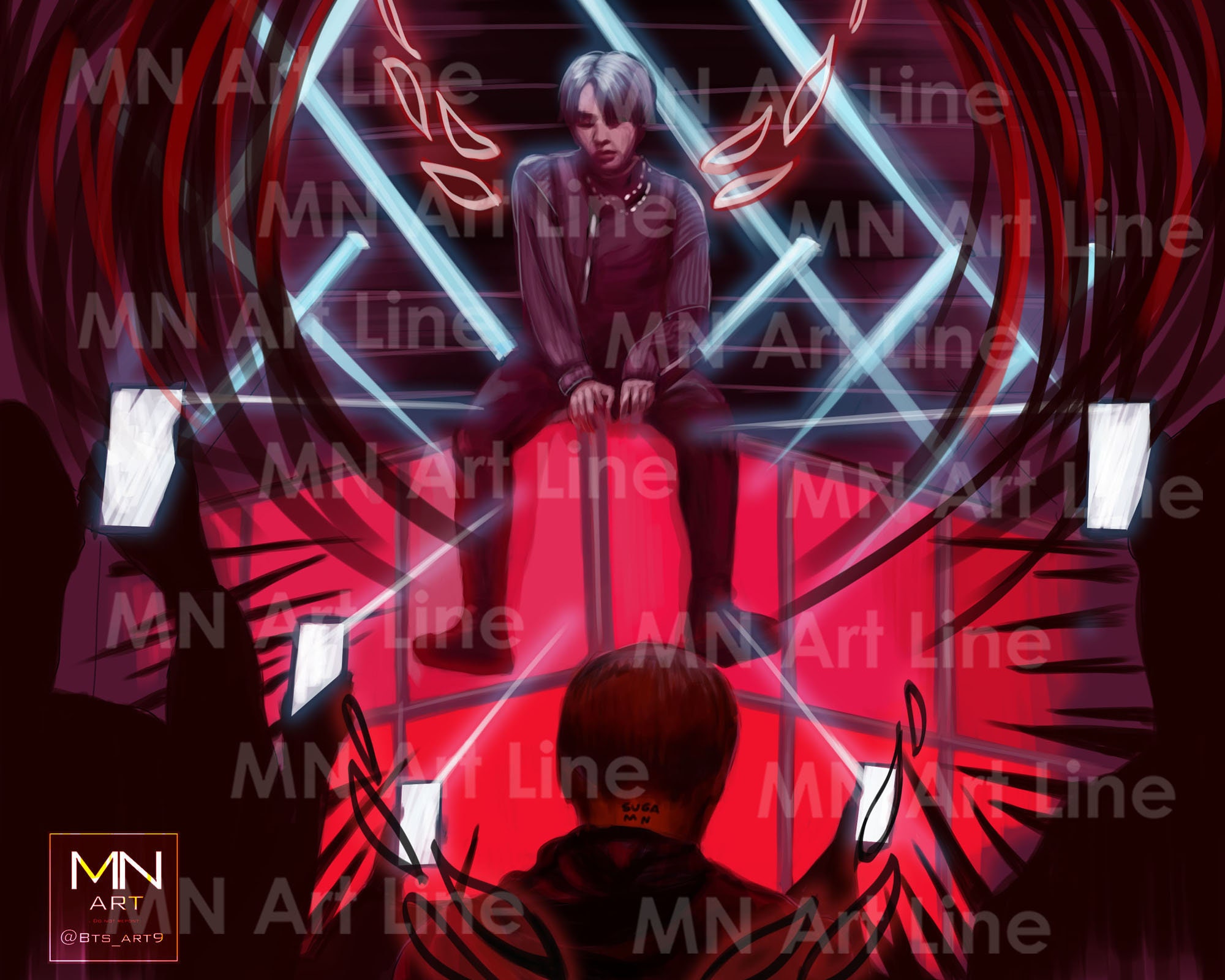 BTS Suga Shadow Fanart Prints Kpop Fanart of BTS Min Yoongi | Etsy