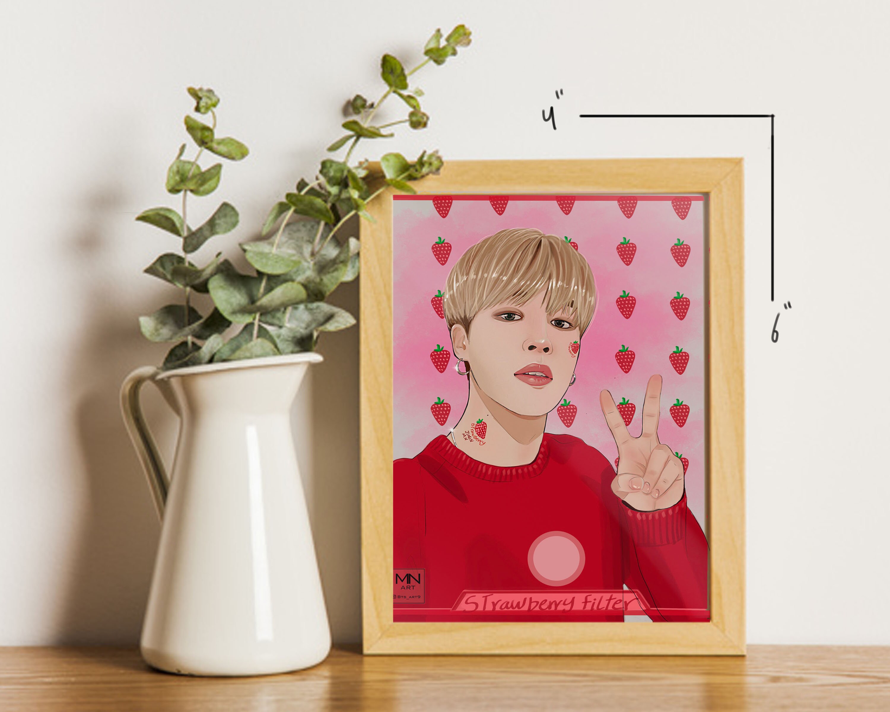 BTS Jimin Fanart Print Cute Jimin Fan Art Print BTS Army | Etsy