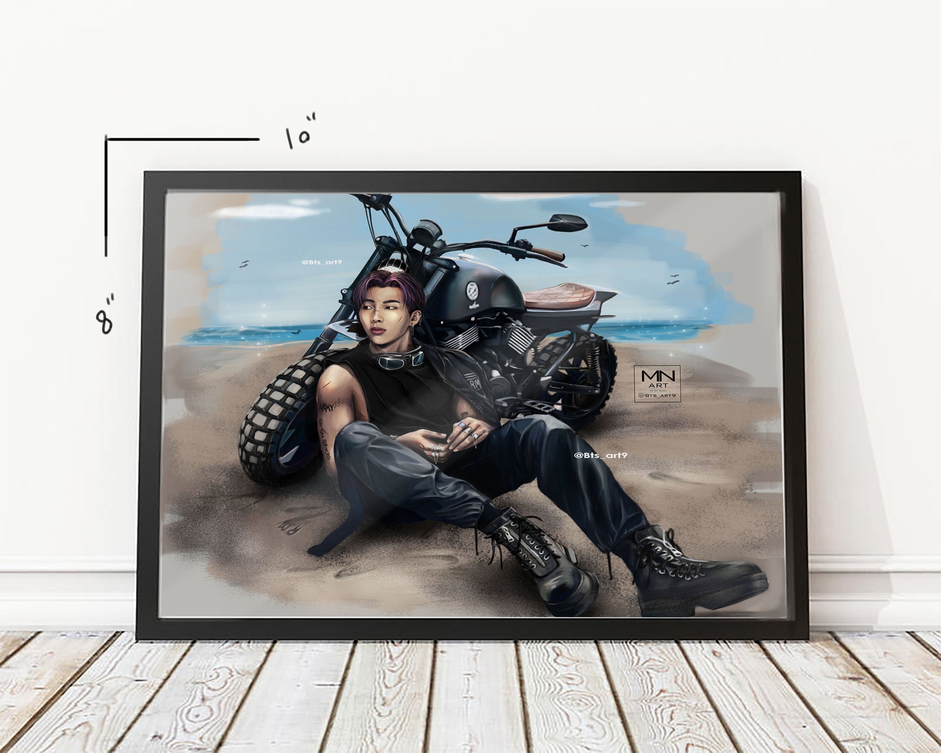 BTS RM Art Print RM Digital Style Art Print K Pop Kim | Etsy