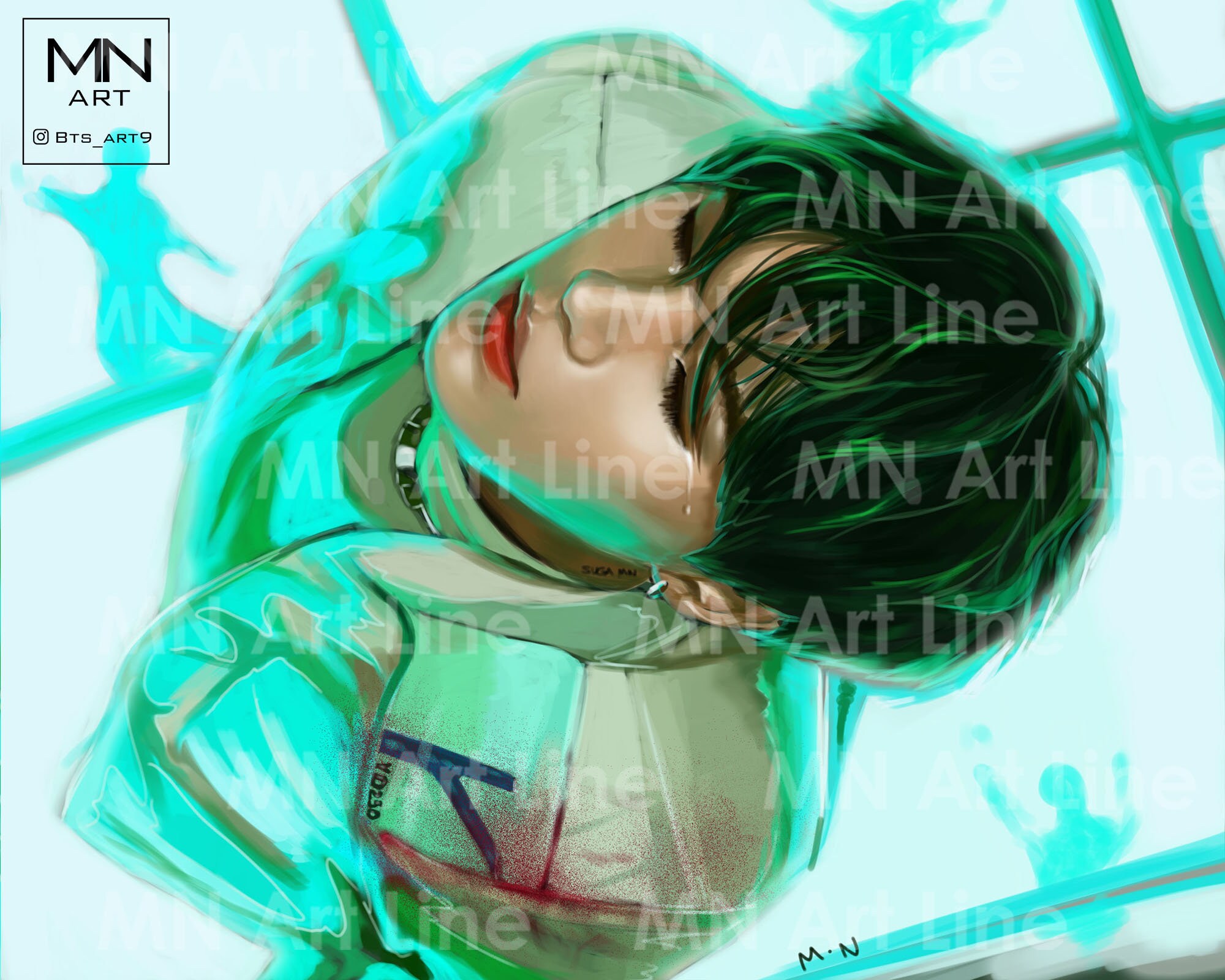 Suga of BTS Fanart Print BTS Min Yoongi Shadow Digital Art - Etsy