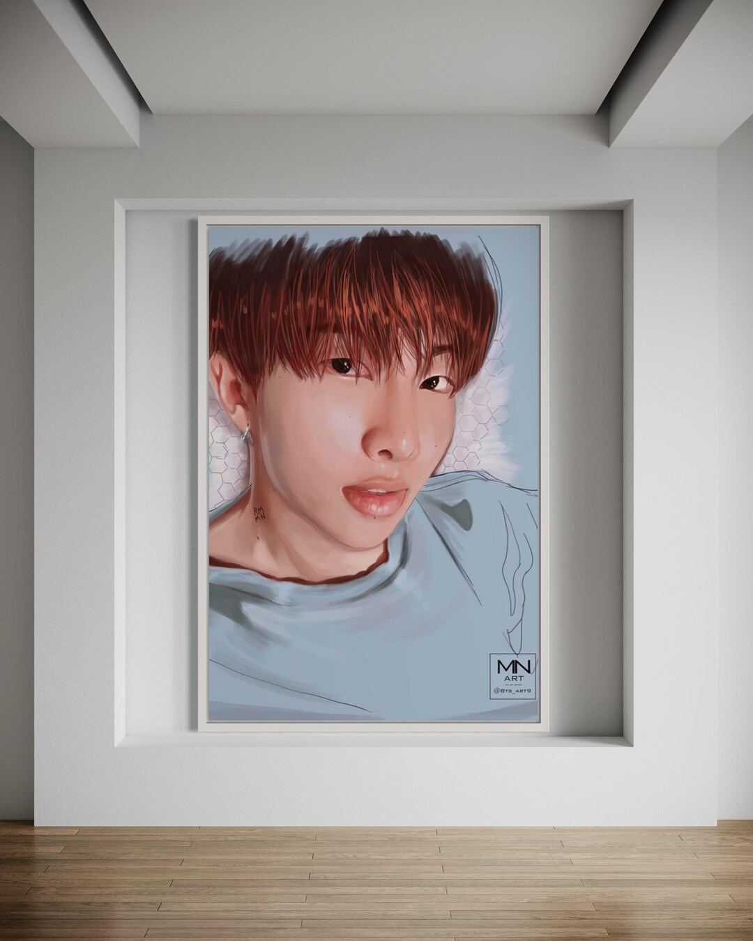BTS RM Fanart Print | BTS Kim Namjoon Digital Art Print | Kpop Fan Art ...