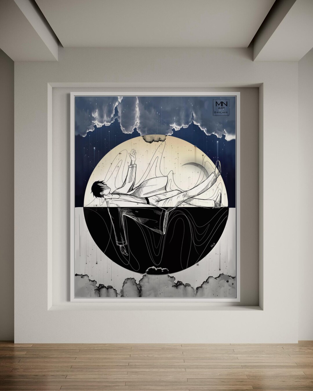 BTS RM Mono Fanart Print | RM Art Print | Bts Room Decor, Christmas ...