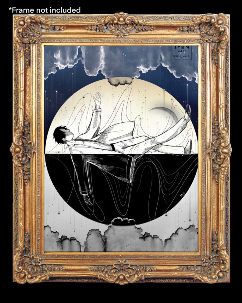 BTS RM Mono Fanart Print RM Art Print Bts Room Decor - Etsy