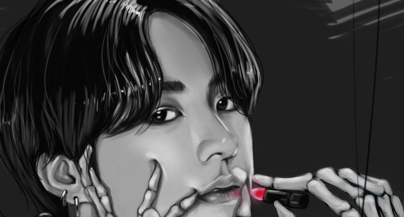 BTS JK art print BTS Jungkook fan art print K pop Bts | Etsy