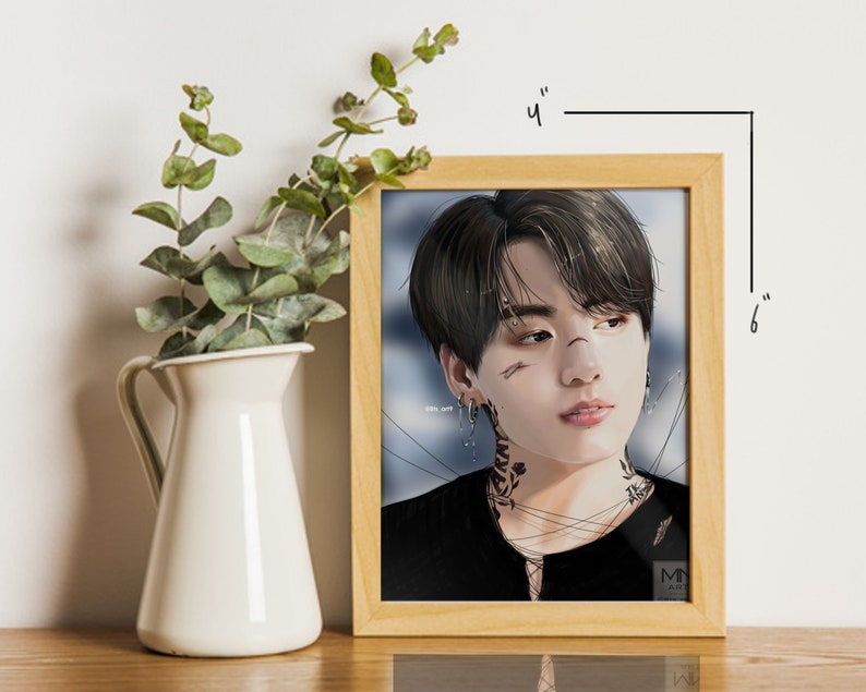 Bts Jungkook Fanart Print Bts Jk Digital Fan Art Print Etsy México