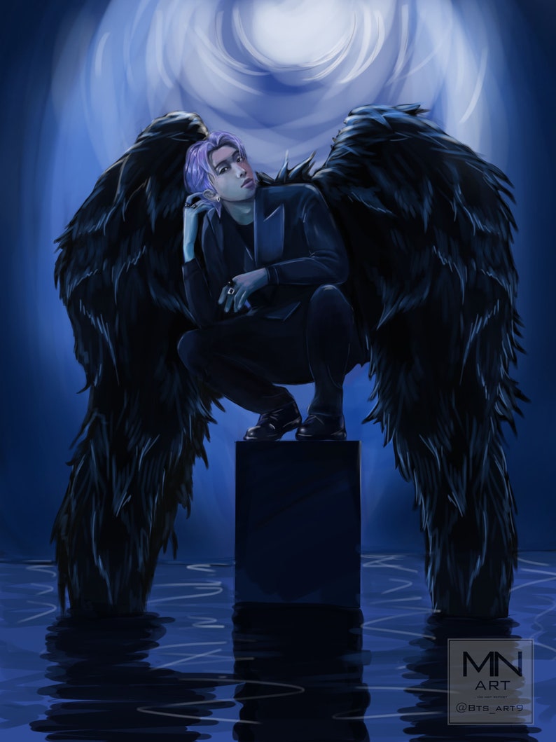 BTS RM fan art print Kpop BTS Kim Namjoon fan art print | Etsy