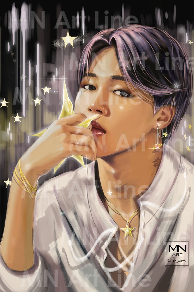 Jimin of BTS Fanart Print Star JIMIN Digital Art Print | Etsy Canada