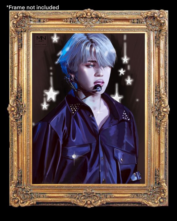BTS JIMIN Fake Love Art Print BTS Jimin Fanart Print Kpop | Etsy