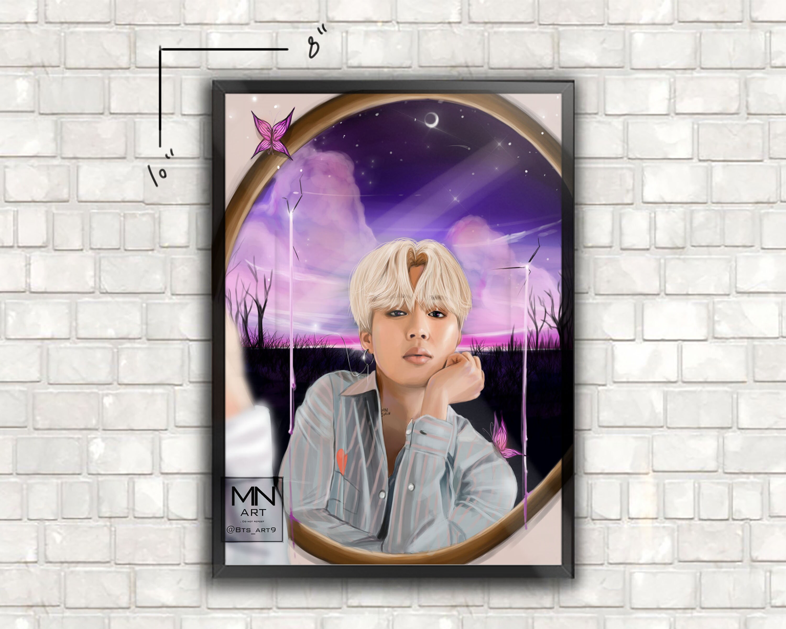 BTS Jimin fan art print K Pop Jimin art print BTS Jimin | Etsy