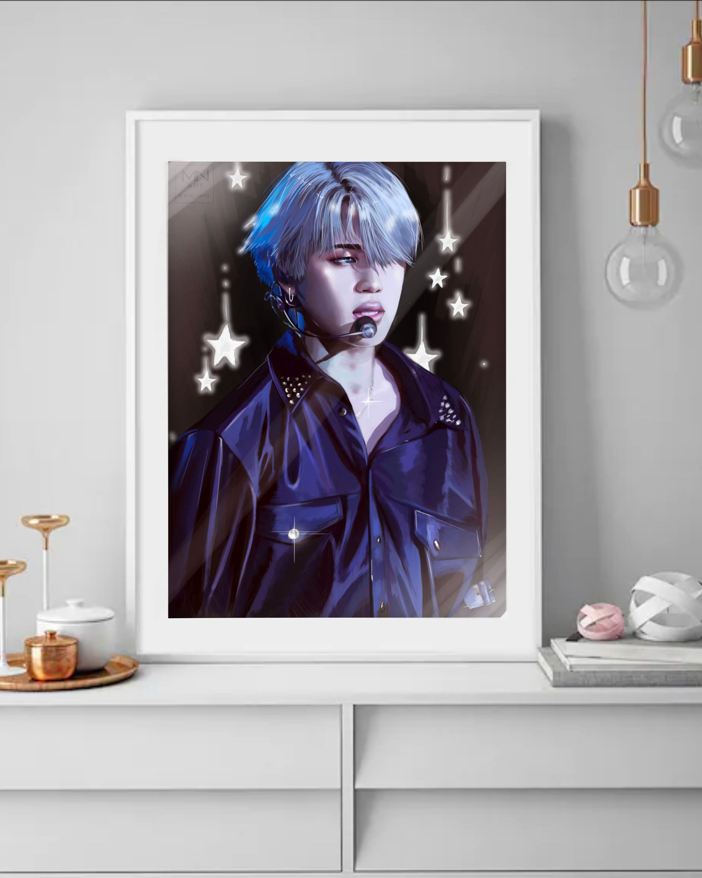 BTS JIMIN Fake Love Art Print BTS Jimin Fanart Print Kpop | Etsy