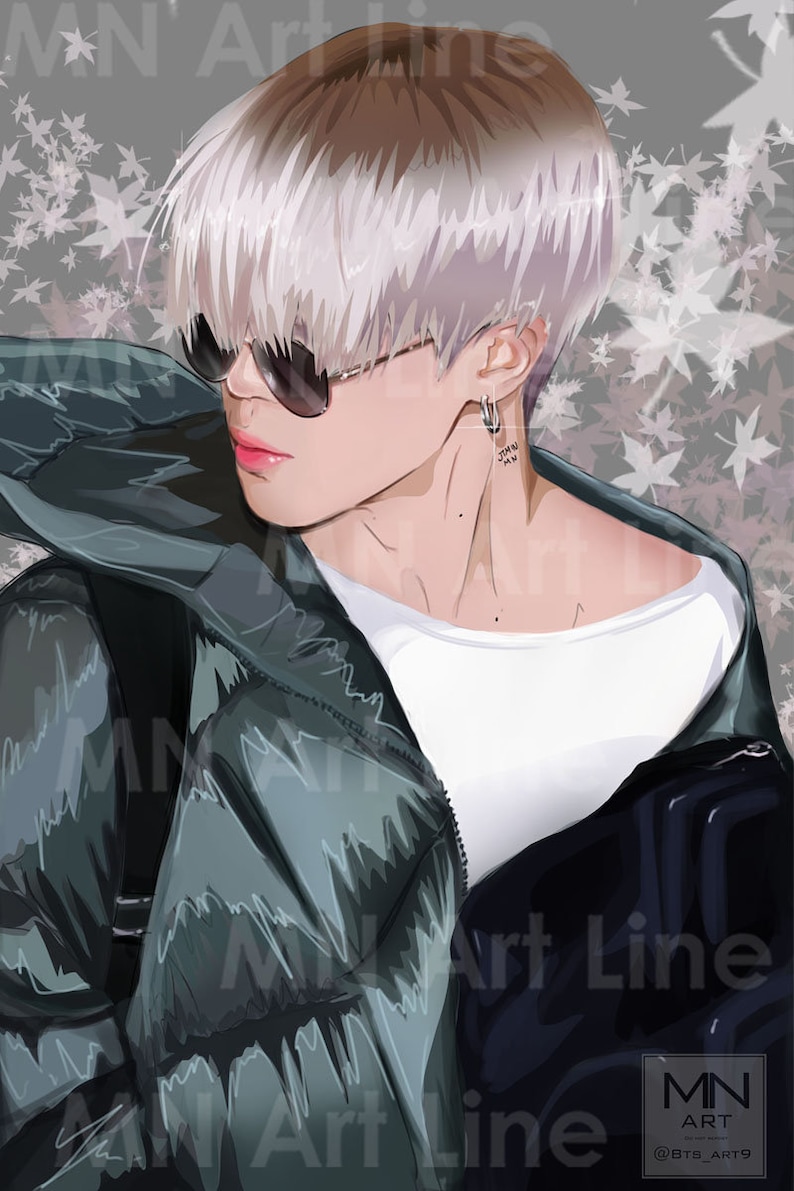 BTS Jimin Art Print Kpop BTS Jimin Fanart Print Kpop Fan | Etsy