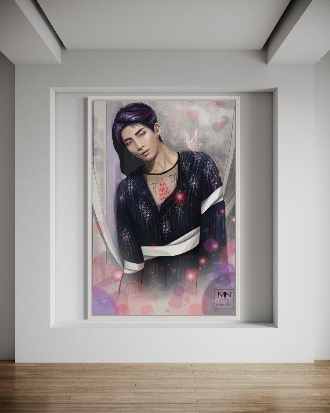 BTS RM 6x4 Fanart Print | Kpop BTS Kim Namjoon Art Print | Kim Namjoon ...