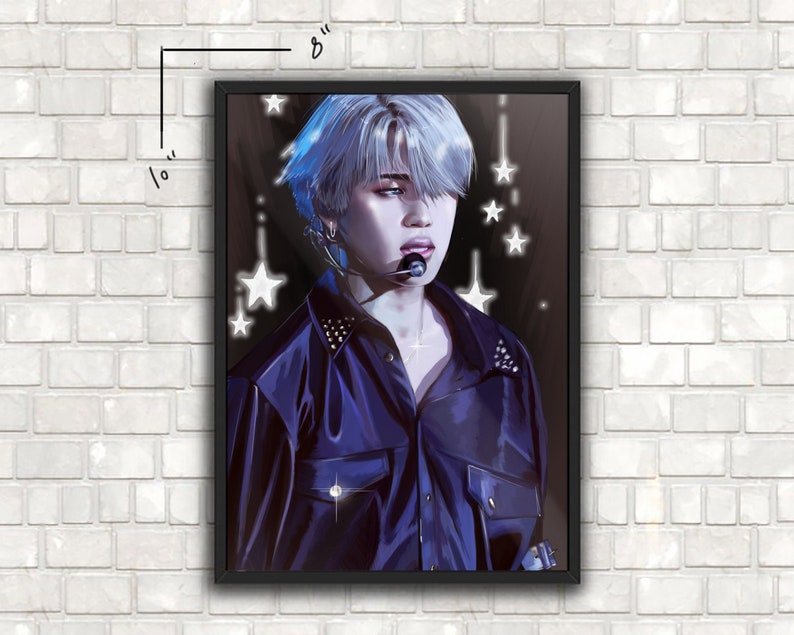 BTS JIMIN Fake Love Art Print BTS Jimin Fanart Print Kpop | Etsy
