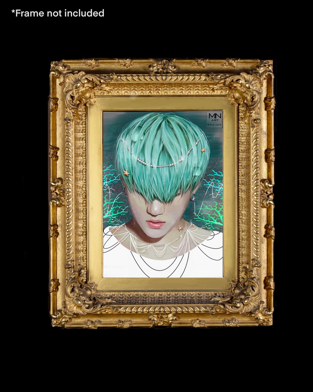 BTS Suga Art Print Kpop BTS Min Yoongi Fanart Suga Sea Themed Fanart ...