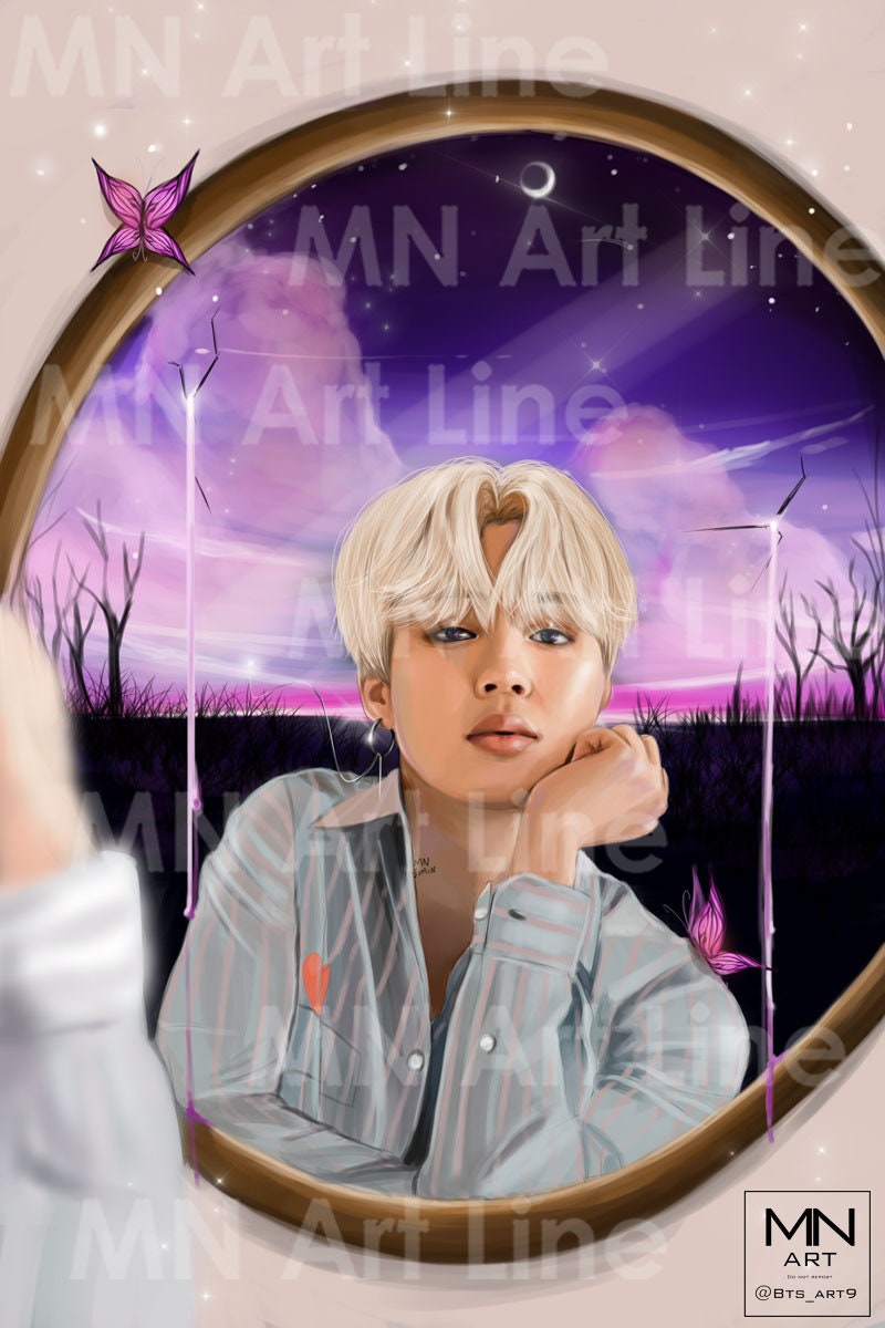 BTS Jimin Fan Art Print K Pop Jimin Art Print BTS Jimin | Etsy