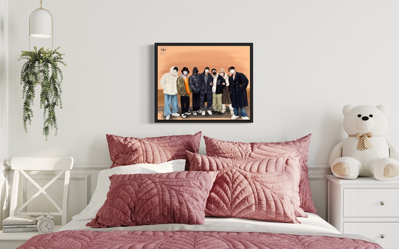 BTS Ot7 Fanart Drawing, Bts Drawing, Bts Army Gift, Bts Prints - Etsy