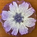 Purple 3D Flower Resin Coasters With Glitters Housewarming Home Decor ...
