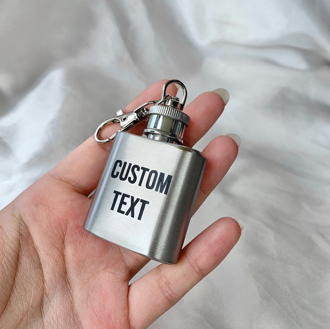 Custom Mini Flask Keychain - Etsy