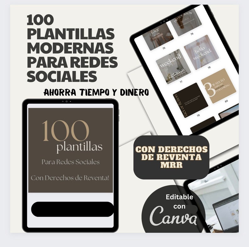 Aprende a Diseñar Con Canva+100 Plantillas Editables Para Redes ...