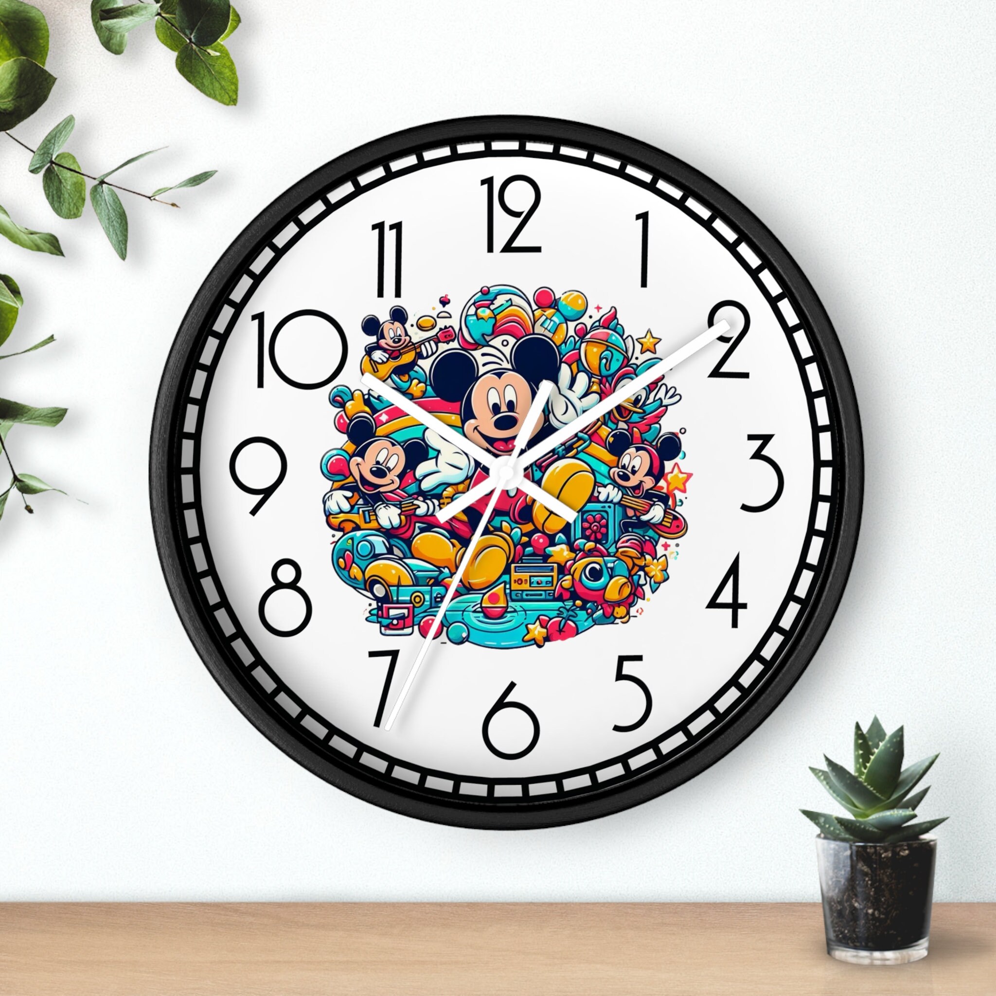 Mickey Wall Clock, Disney Wall Decor, Living Room Decor - Etsy