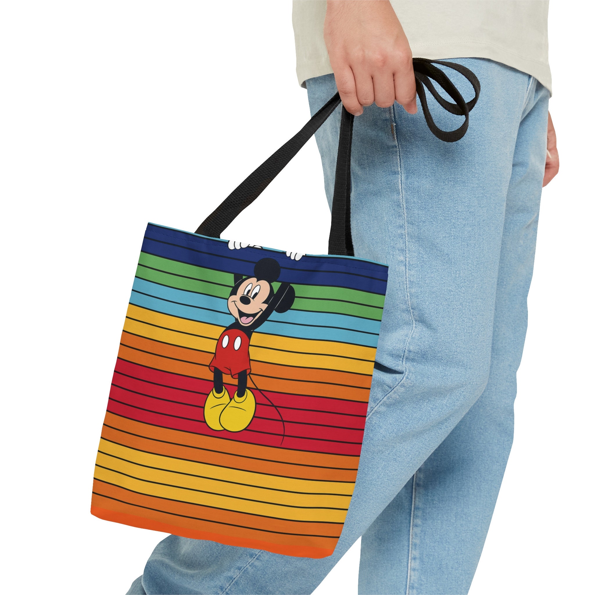 Mickey Mouse Colorful Tote Bag, Disney Family Tote Bag, Disneyworld ...