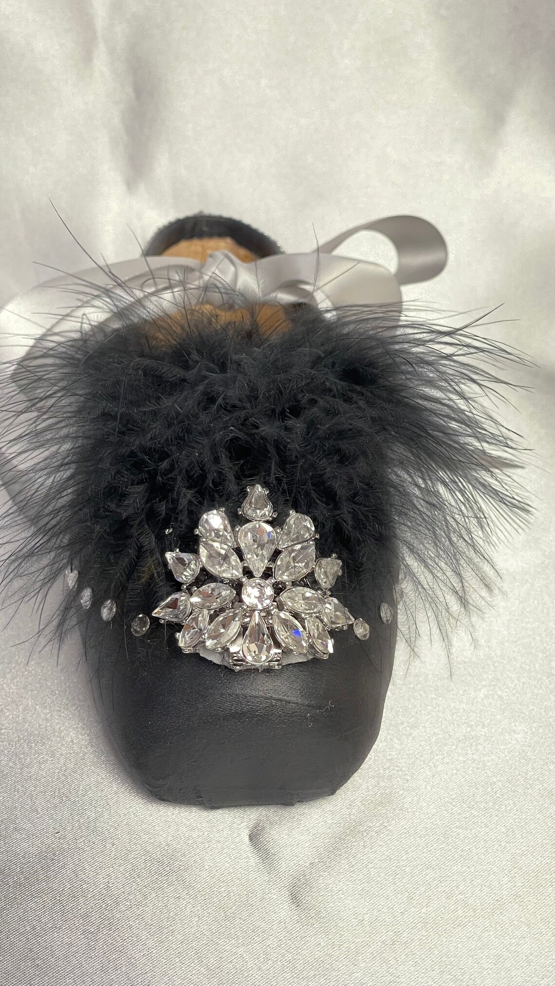 Swan Lake Black Swan Decorated Pointe Shoe With Swarovski Crystals - Etsy