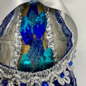 Blue and Silver Decorated Pointe Shoe - Etsy