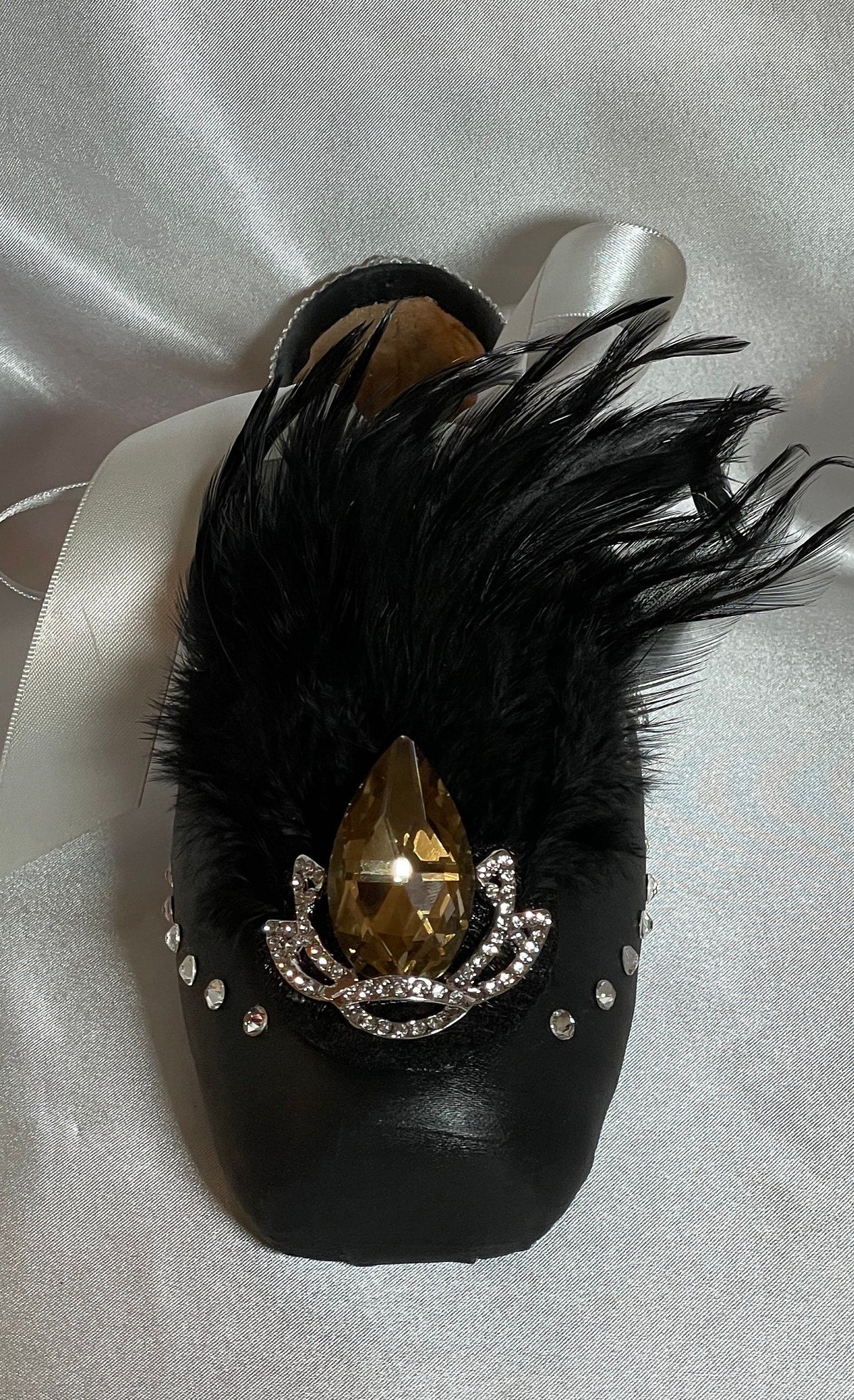Swan Lake Black Swan Decorated Pointe Shoe With Swarovski Crystals - Etsy