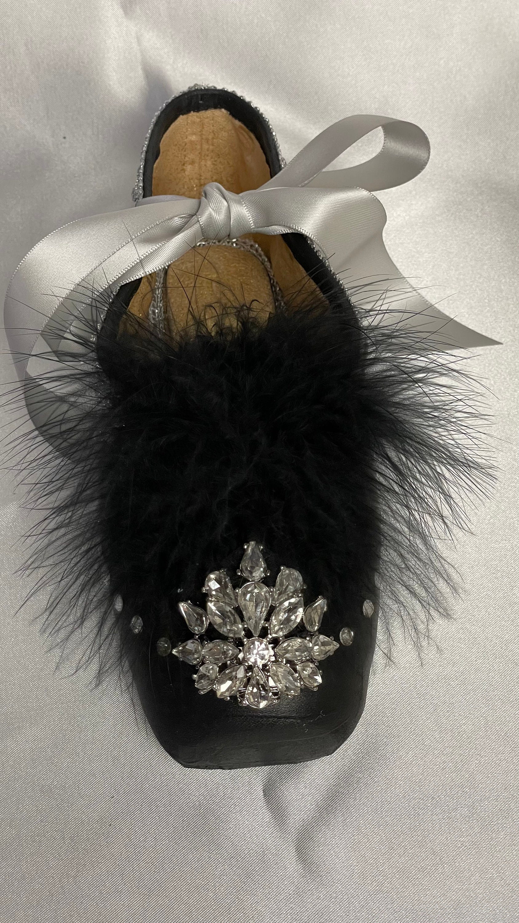 Swan Lake Black Swan Decorated Pointe Shoe With Swarovski Crystals - Etsy