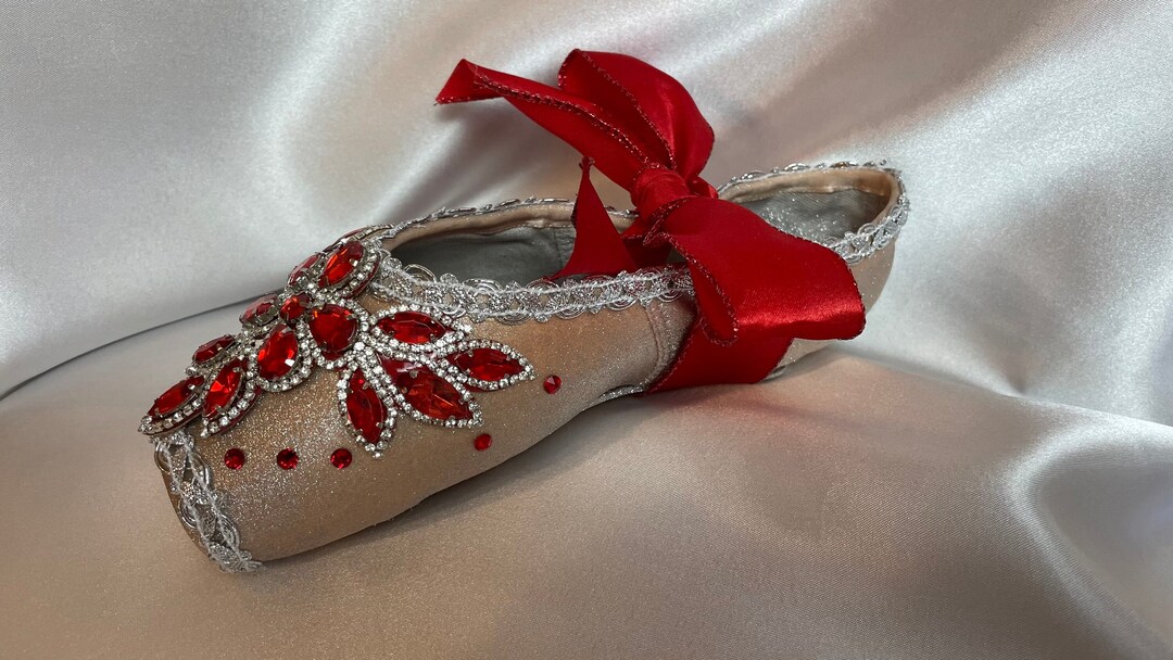 Snow Queen Nutcracker Crystal Decorated Pointe Shoe - Etsy