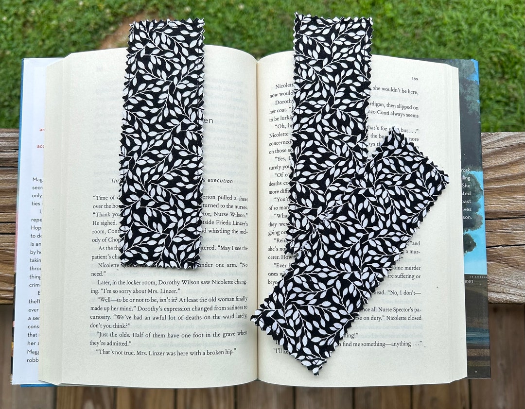 Vine Fabric Bookmark Floral Print Bookmark Flower Bookmarks Fabric ...